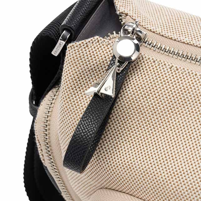 Shoulder Bag Multi Pkt In Canvas/apricot | Karissa Evo